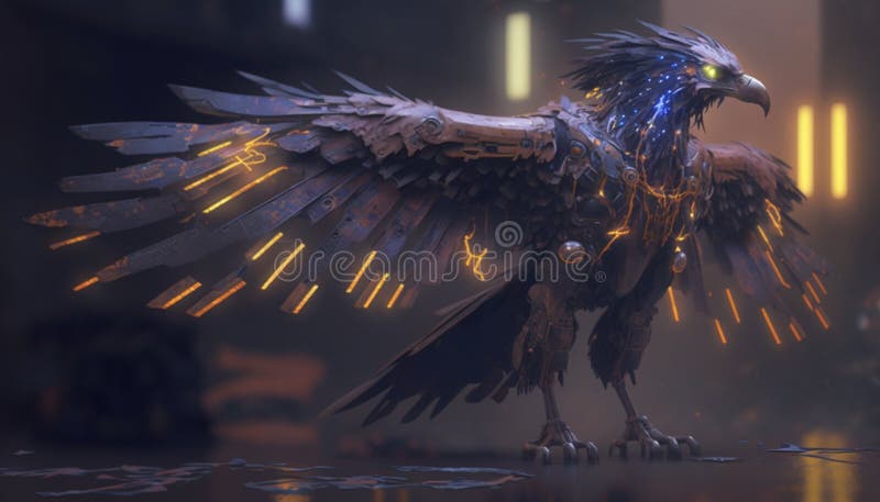 Robotic Eagle Version. Illustration Art Stock Illustration ...
