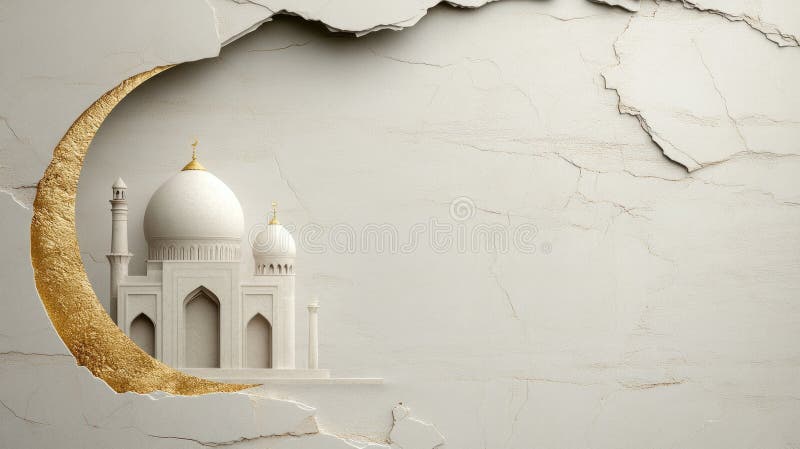 This Captivating Artwork Showcases a Beautiful Islamic Structure Framed ...