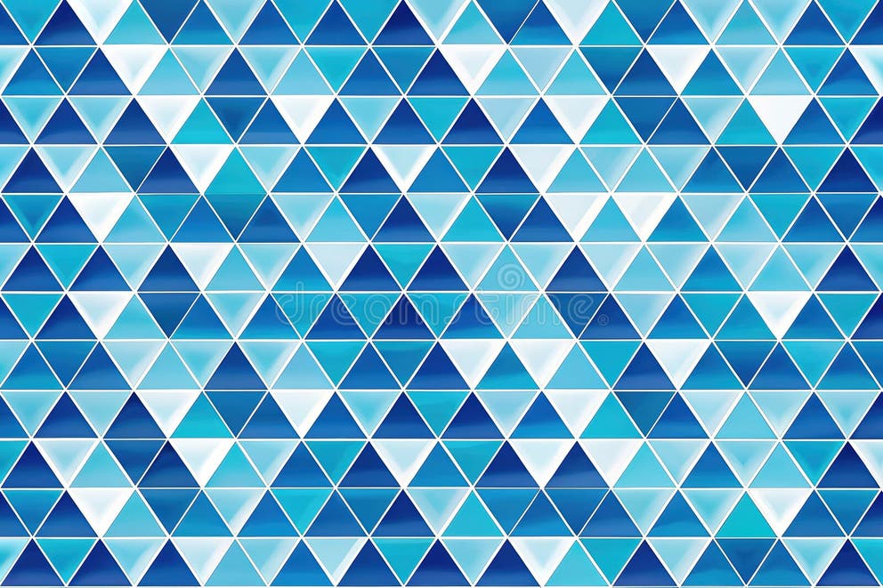 Seamless White and Blue Triangle Pattern Background Modern Geometric ...