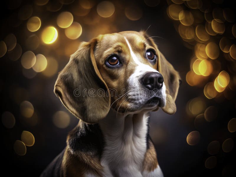 Captivating Beagle Portrait a Stunning Studio Shot Against a Dramatic ...