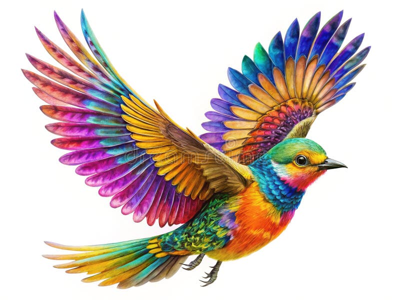 Captivating Bird in Dynamic Flight Expressive Avian Art for a Stunning ...