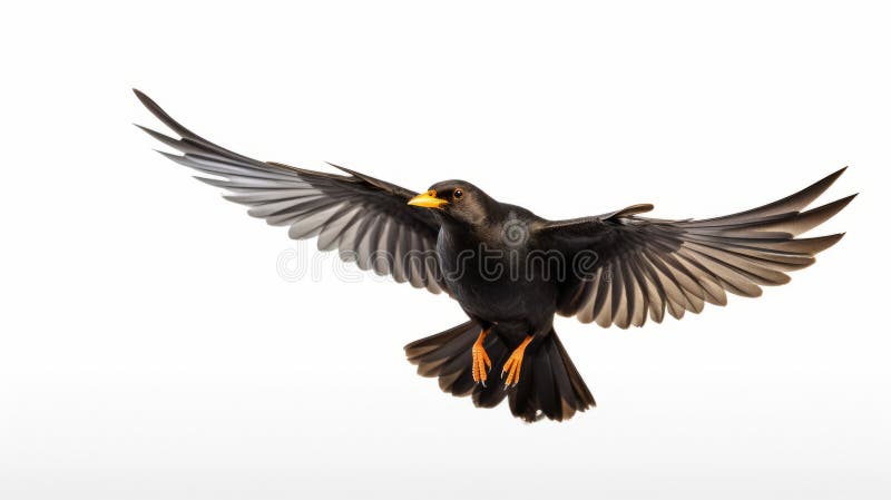 Captivating Black Bird in Flight - Uhd Photo by John Wilhelm Stock ...