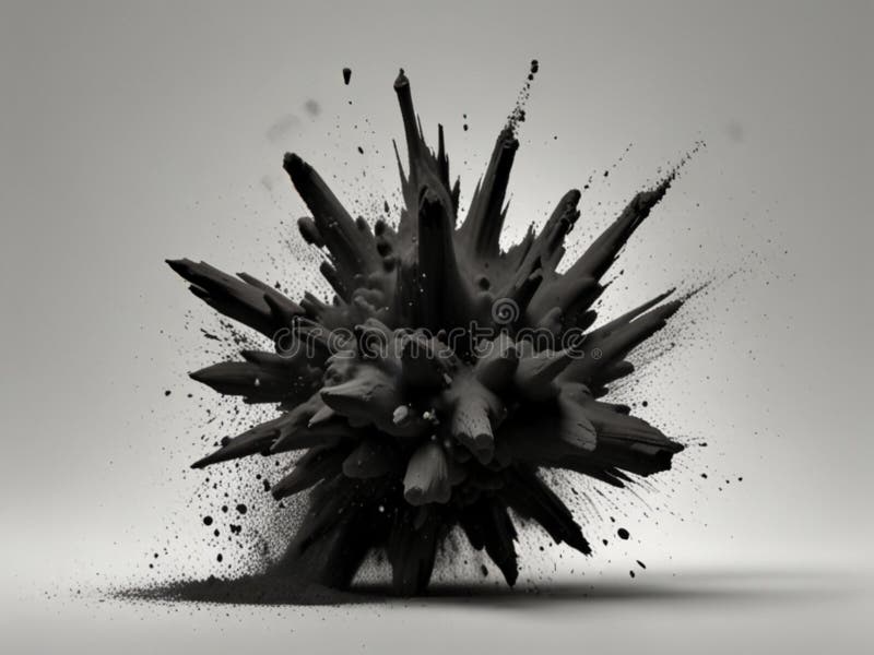 Captivating Black Chalk Pieces and Powder Exploding in Stunning Visual ...