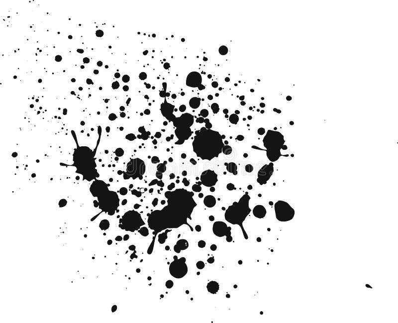 Captivating Black Ink Splatters on White Background Create Modern ...
