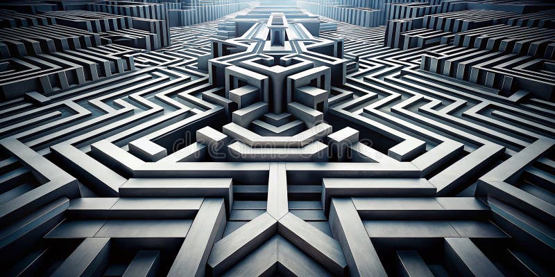 Captivating Black and White 3D Geometric Optical Illusion Background ...