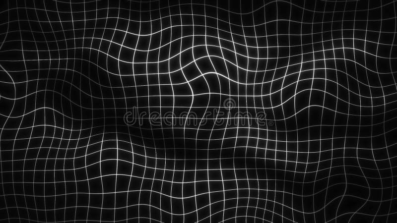 This is an Abstract Black and White Wavy Grid Pattern Effect ...
