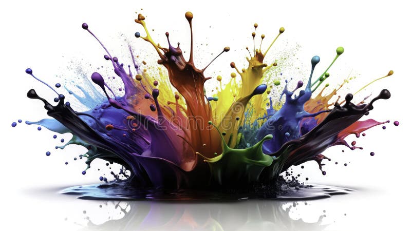 Dramatic Black Ink Splash Silhouette Photography a HighQuality Image ...