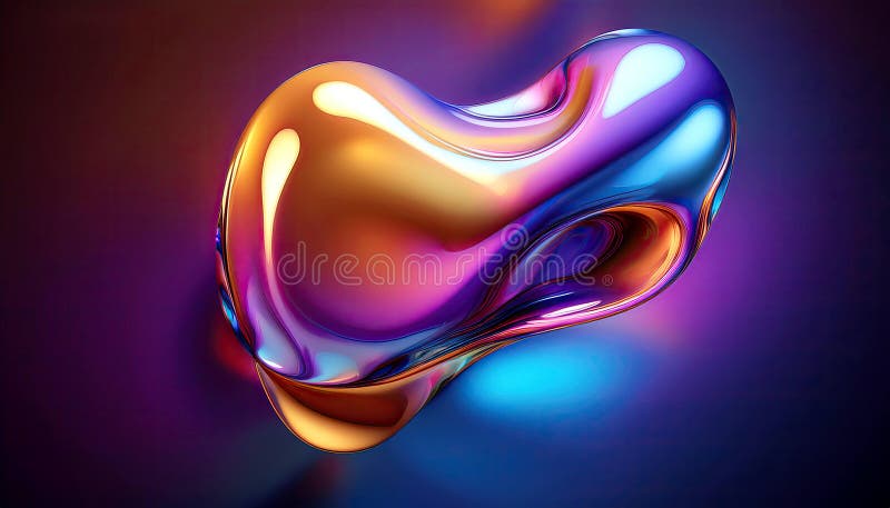 Captivating Blend of Colors and Shapes in a Digital Abstract Design ...