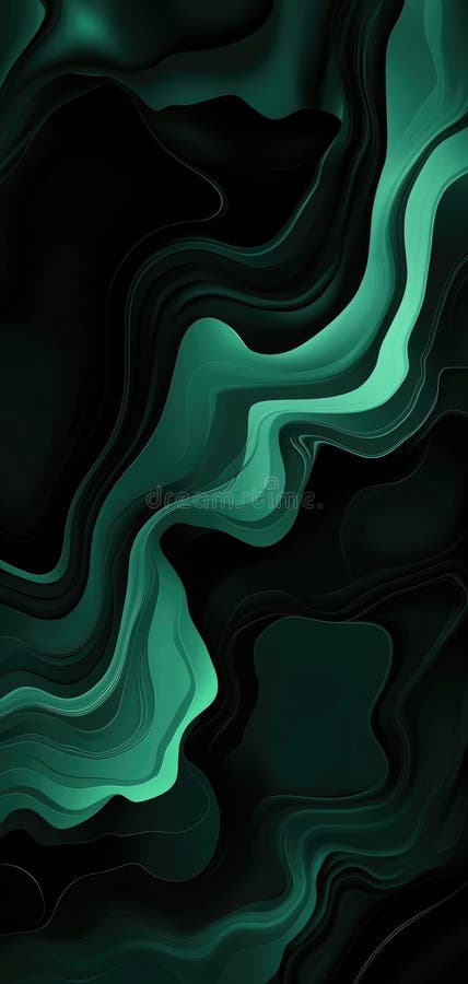 Abstract Dark Green and Black Gradients Create a Minimalist IPhone ...