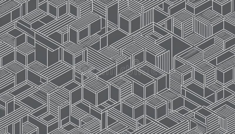 Stunning Seamless Isometric Lines Geometric Pattern Showcasing ...