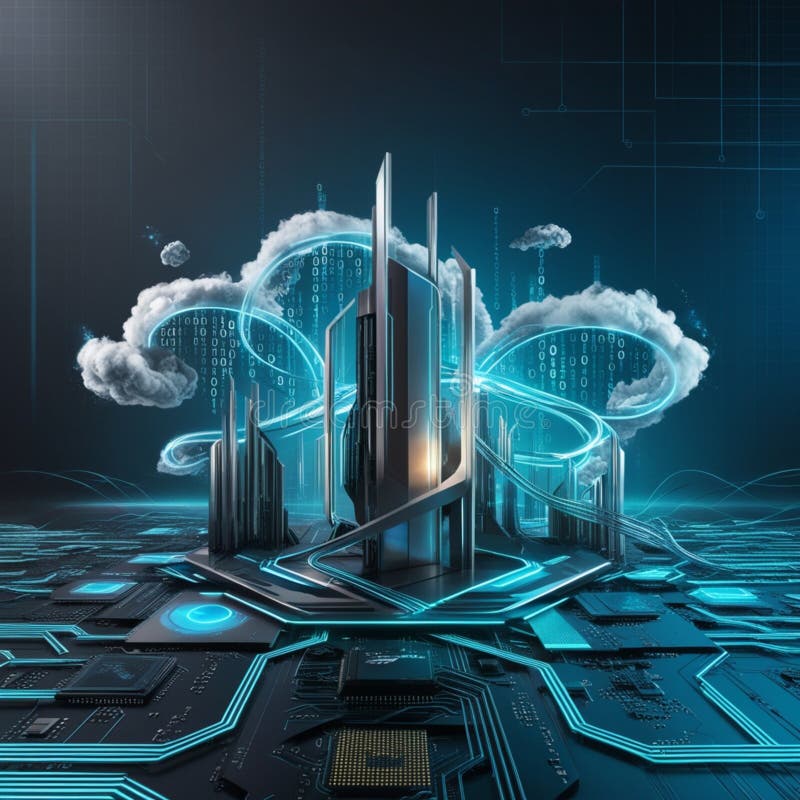 Where Technology Meets Data and a Visual Symphony. Stock Illustration ...