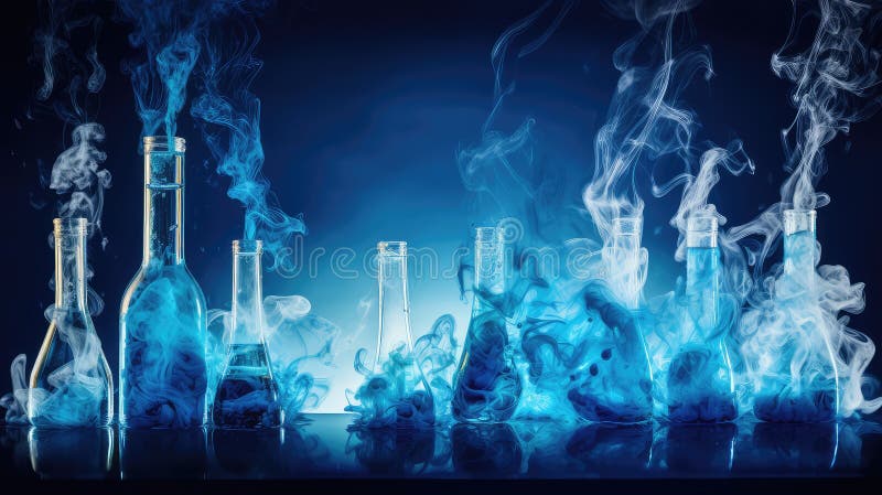 Captivating blue chemistry stock illustration. Illustration of research ...