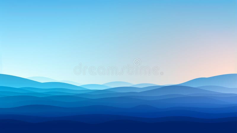Captivating Blue Gradient, Visual Dance of Colors Stock Illustration ...