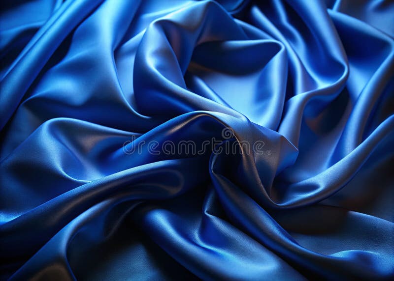 Captivating Blue Satin Fabric Texture a Dramatic LowLight Exploration ...