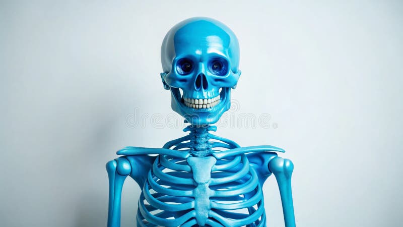 A Captivating Blue Skeleton Smiling an Intriguing Visual Exploration of ...