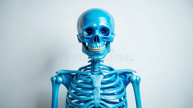 A Captivating Blue Skeleton Smiling an Intriguing Visual Exploration of ...