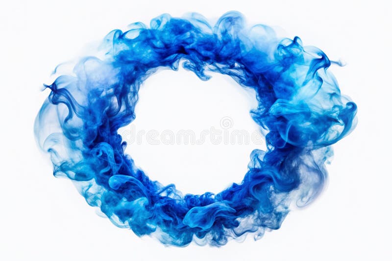 Captivating Blue Smoke Circle Design Element for Architectural ...