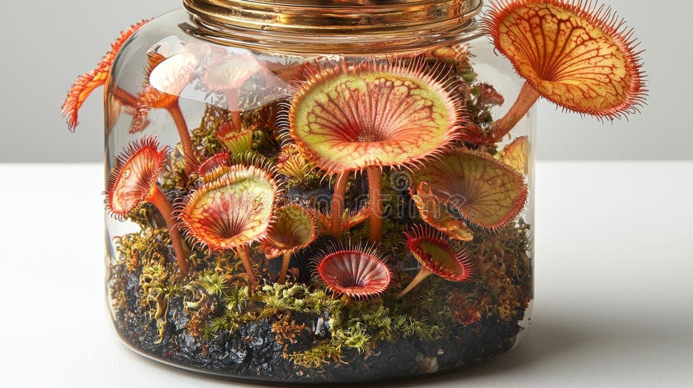 Captivating Botanical Display of Venus Flytrap Seedling Thriving in ...