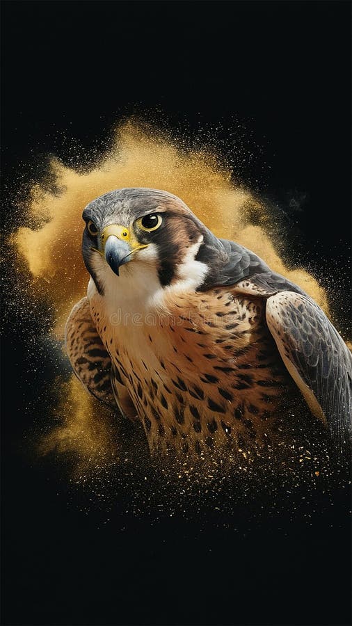 A Captivating Cinematic Illustration of a Falcon in Dynamic and ...