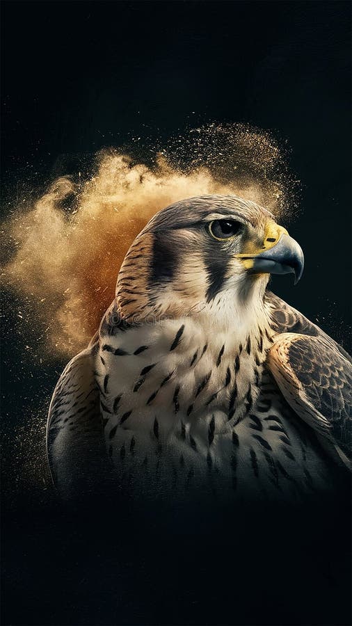 A Captivating Cinematic Illustration of a Falcon in Dynamic and ...