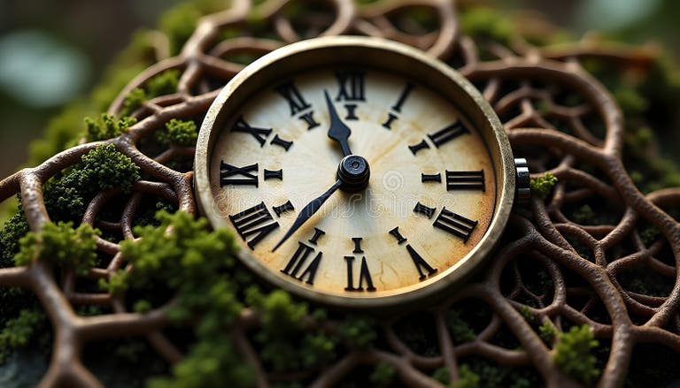A Captivating Close-up of an Antique Clock Face Embedded within a ...