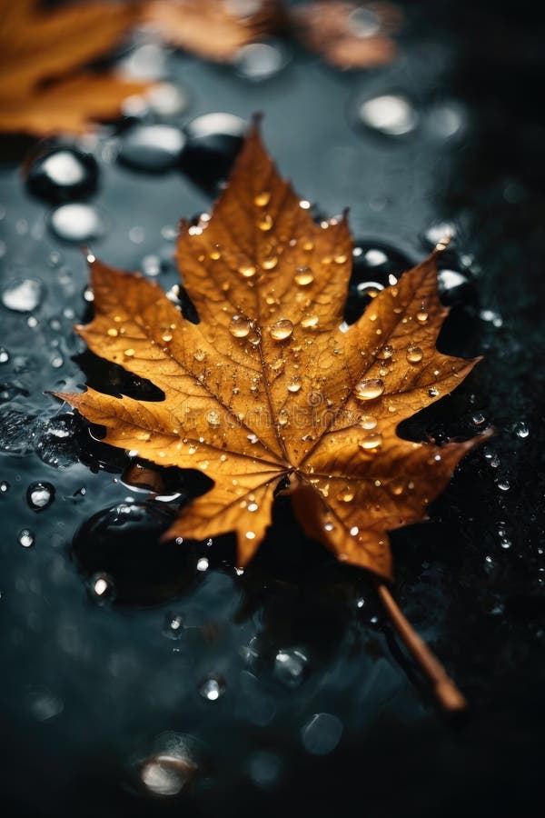 Captivating Close-Up: Black Leaf and Water Jewels for HD Wallpaper ... Captivating Close-Up: Black Leaf and Water Jewels for HD Wallpaper ...