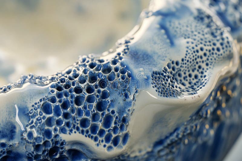 Captivating Close-up of Blue and White Ceramic Design Showcasing ...