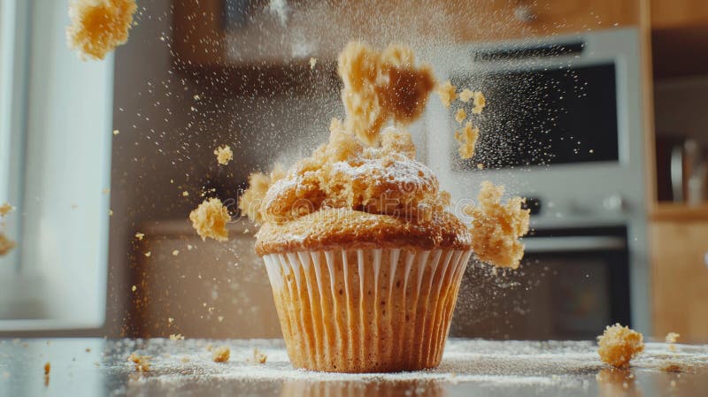 Delicious Crumble Topping Muffin Explosion Sweet Baked Treat Dessert ...