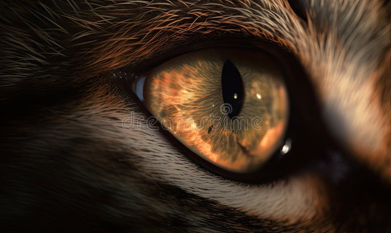 Captivating Close-up of Cat S Eye with Water Reflection Creating Using ...
