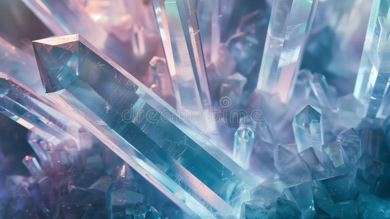 Captivating Close-up of Crystalline Structures with Illuminated Edges ...