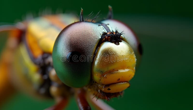 Extreme Close-up of a Dragonfly S Compound Eye Stock Illustration ...