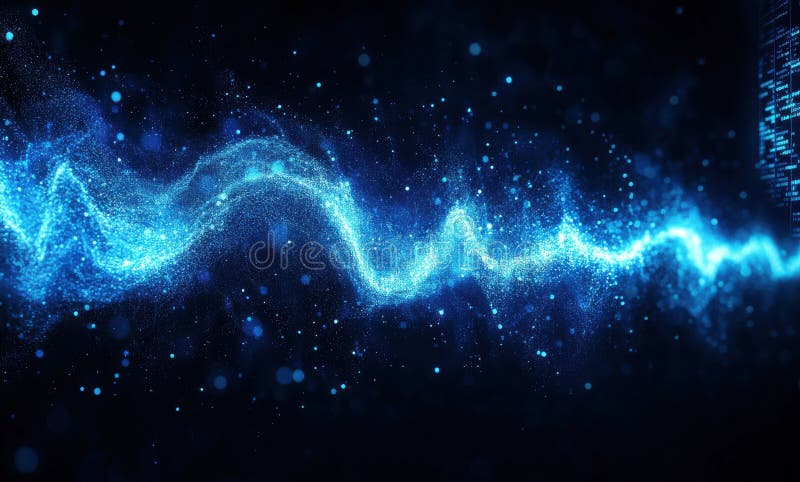 A Captivating Close-up of a Dynamic Blue Sound Wave Illustrating ...