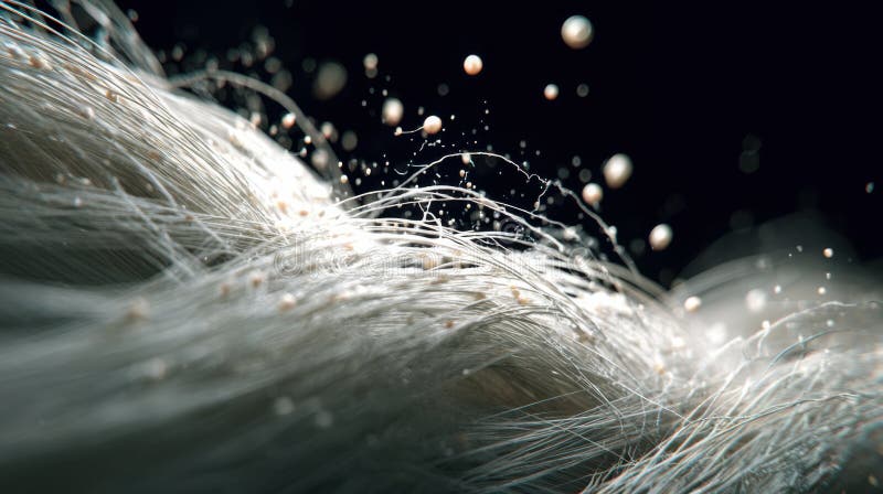 Captivating Close-up of Flowing Strands of Hair Illuminated by Soft ...