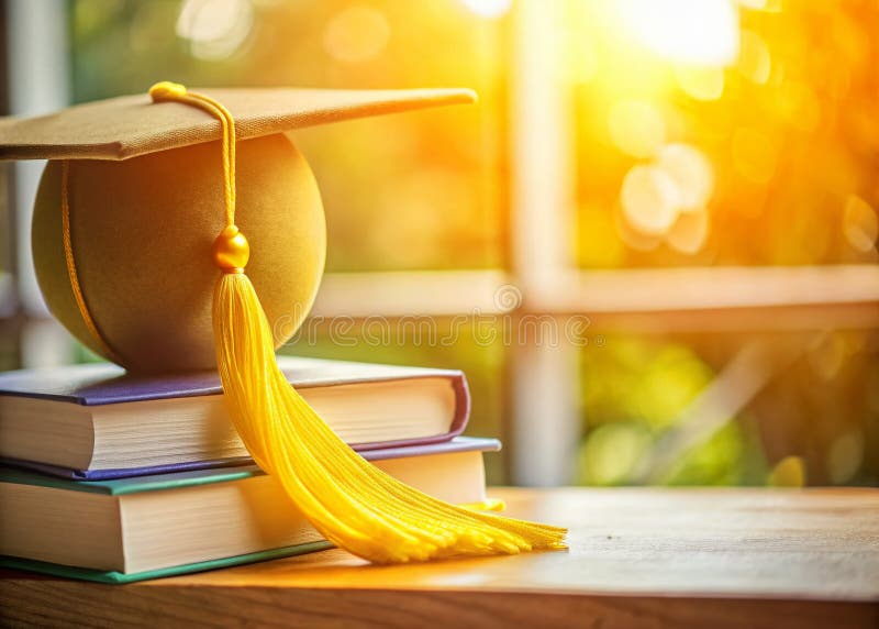 A Symbolic Graduation Moment Closeup of a Graduation Cap and Tassel ...
