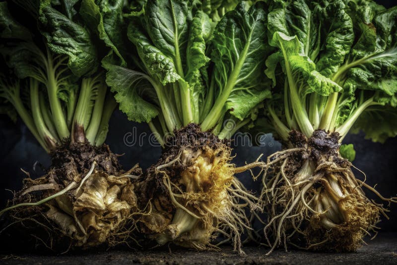 A Detailed Look at Overwatered Lettuce Roots a CloseUp Examination of ...