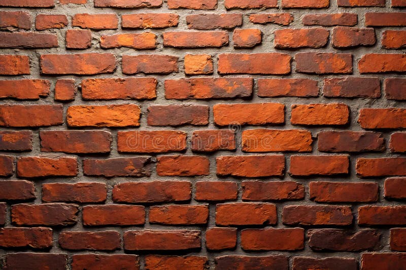 CloseUp View of a Rustic Brick Wall a Textural Tapestry of Aged Red ...