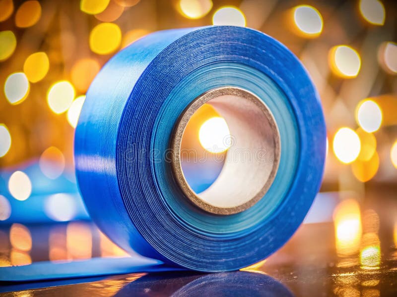 ProfessionalGrade Blue Electrical Tape Roll a CloseUp View for Wiring ...