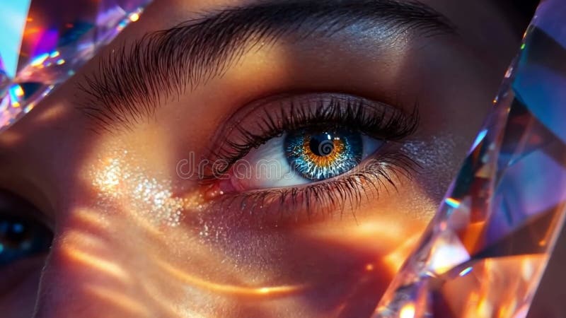 A Captivating Close-up of a Mesmerizing Eye with a Blue Iris and ...