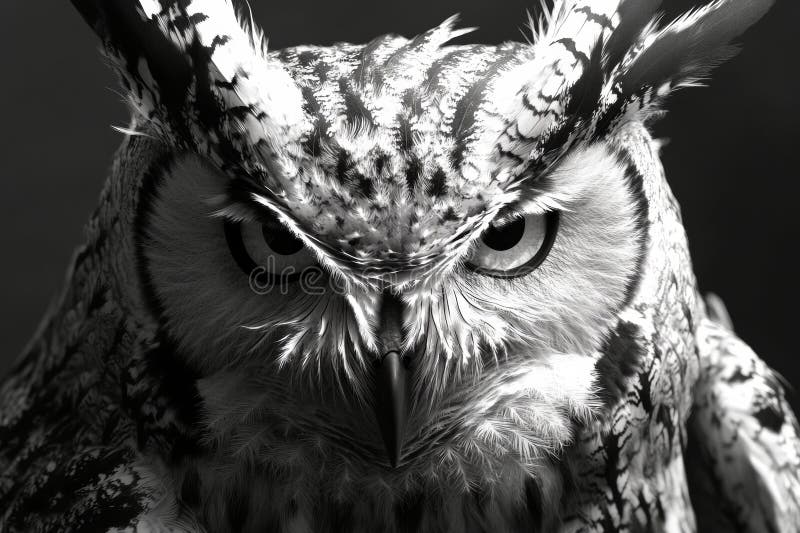 Captivating Close-up of an Owl Featuring Sharp, Intense Eyes and ...