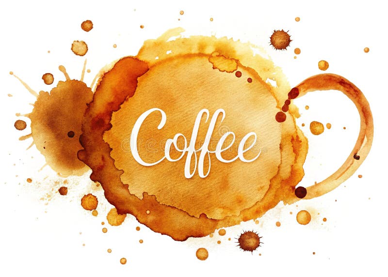 Closeup View of a Coffee Stain on a Mug Abstract Texture and Detail for ...