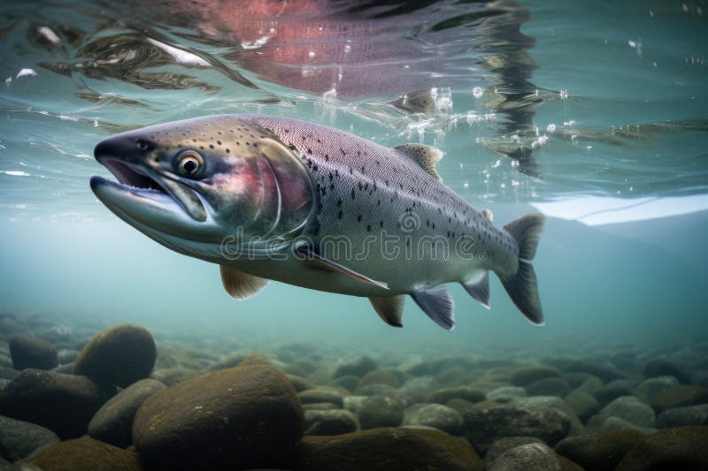 A Captivating Close-up Photograph Capturing a Magnificent Large Fish ... A Captivating Close-up Photograph Capturing a Magnificent Large Fish ...