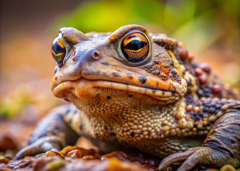 Closeup of a Common Toad Detailed Wildlife Photography Capturing the ...