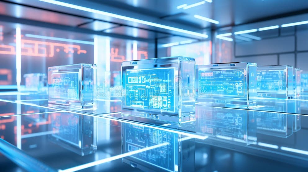 Futuristic Network Security Abstract Binary Codes And Data Streams