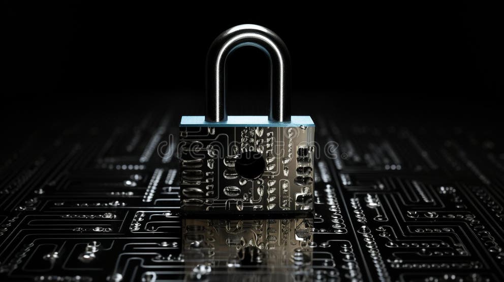 Binary Code Security: Merging Lock Symbol and Green 1s and 0s on ...