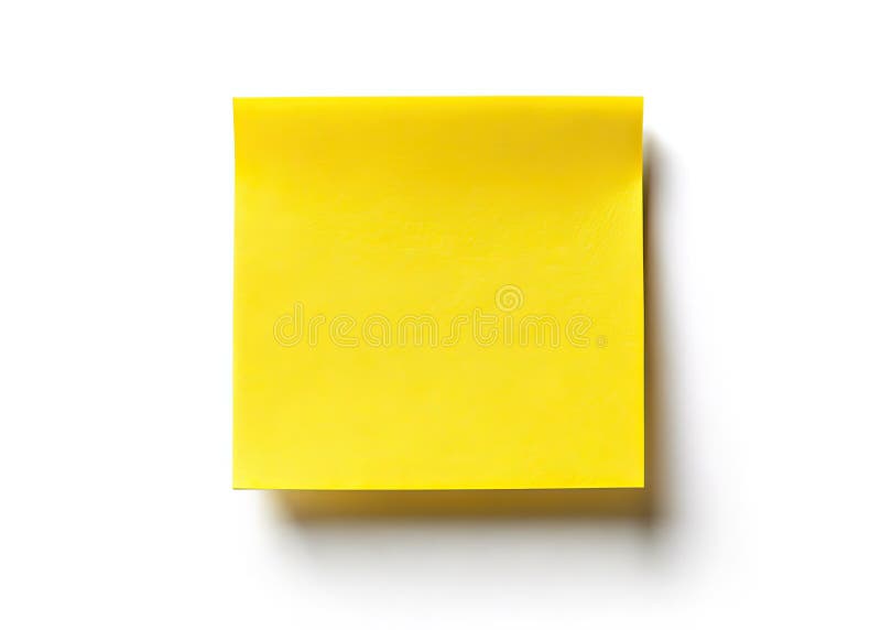 A Bright Blank Yellow Sticky Note Closeup Portrait Photography for ...
