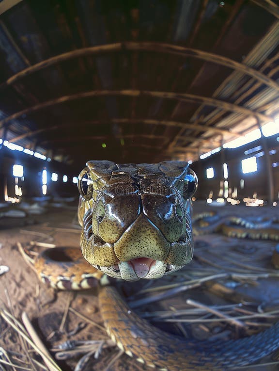 Captivating Close Up of a Python in a Rustic Setting Stunning Detailed ...