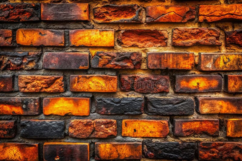 Charred Brick Wall a CloseUp Study of Texture and Architectural Detail ...