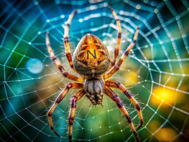 Amazing Macro Photography Captures Spider Crafting an N in Intricate ...