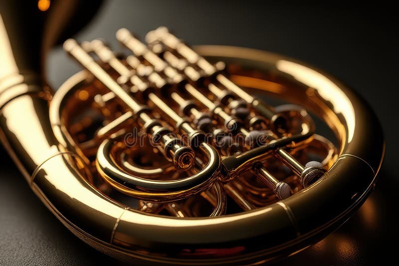 Captivating Close-up of a Shiny Euphonium Brass Instrument Stock ...