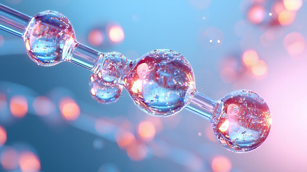 Molecular Structure of a Cosmetic Compound Stock Illustration ...